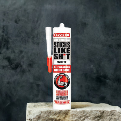 Evo-Stik Sticks Like Sh*t All Weather Instant Grab Adhesive White (12 ...