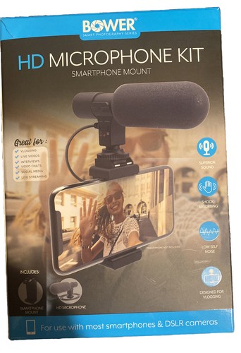Bower WA-HDMIC HD Microphone Kit Smartphone Mount NFS | eBay