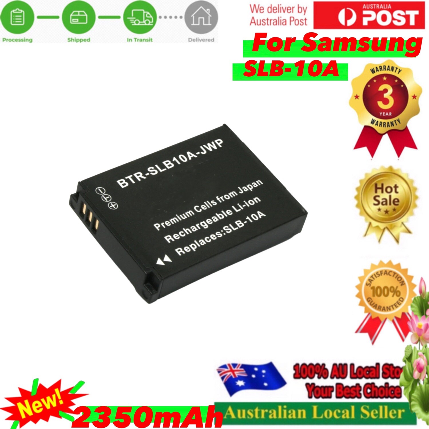 Battery for Samsung ES50 ES55 ES60 SLB-10A 2350mAh NEW | eBay Australia