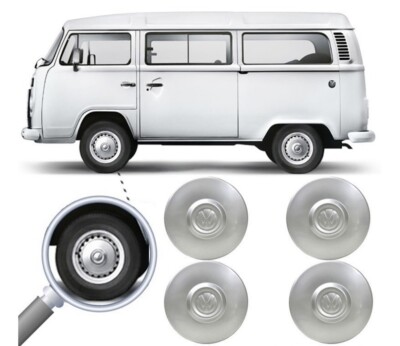 SET CAPS HUB CENTER WHEELS VOLKSWAGEN T2 VAN VW KOMBI BUS 1972 - 1979 ...