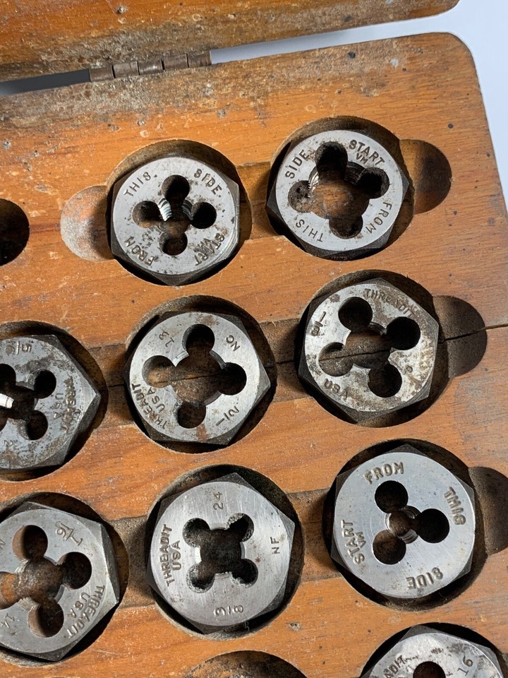 Vintage 22 Pc. Threadit USA Tap & Die Set - Some Missing w/ Hillrak ...