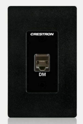 Crestron MP-WP181-C-B black RJ45 DM Ethernet Single-Gang Wall Plate New ...