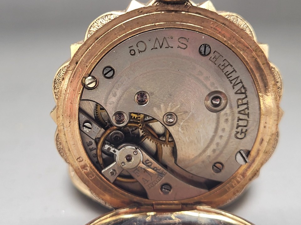 S.W. Co. Illinois Lever Set Pocket Watch 5S Victory 14K Gold Filled ...