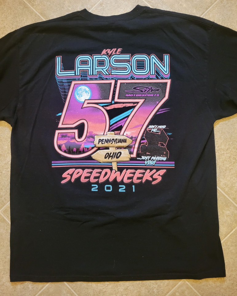 Kyle Larson #57 Speedweeks 2021 Sprint Car Short Sleeve Shirt Size XL ...