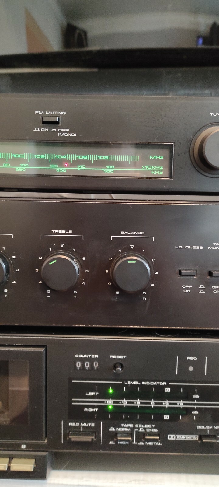 Vintage 1980's Pioneer Hi-Fi Separates Stack Cassette Amplifier Tuner ...