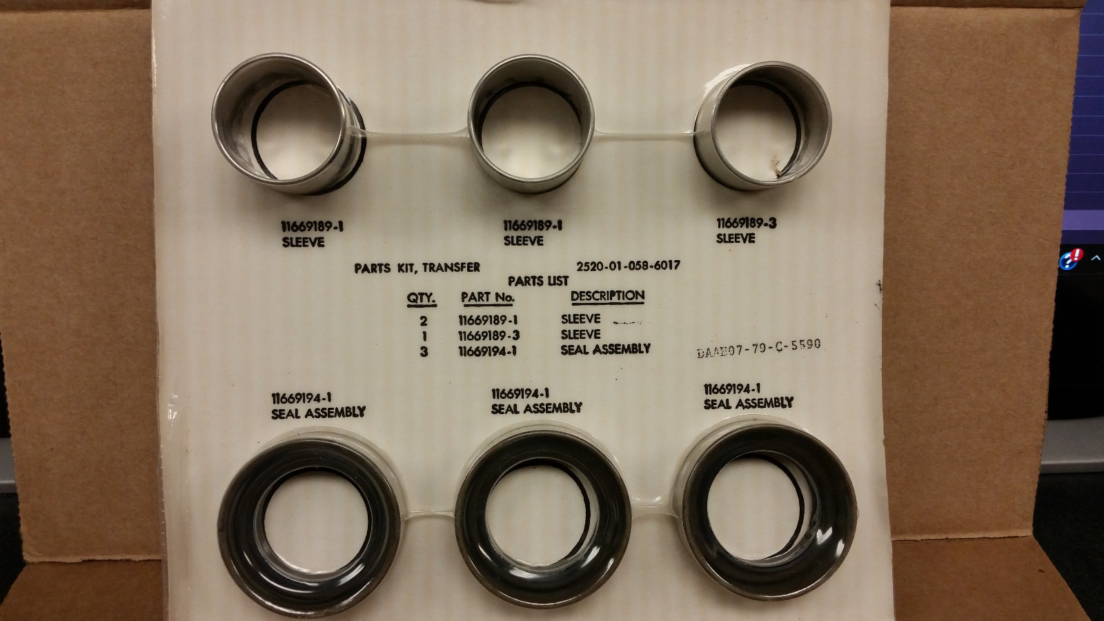 M151 Parts Transfer Case Seal and Sleeve Kit NOS 12302594 5704173 | NOS ...