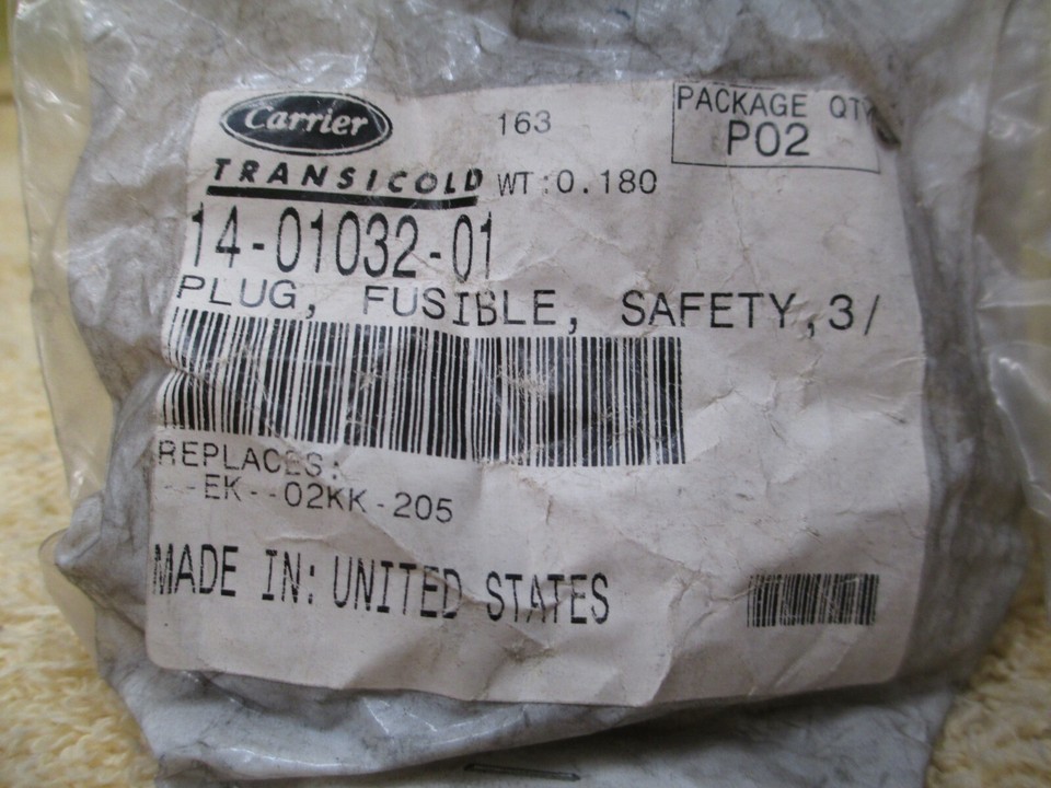(2) Carrier Fusible Plug 3/8" 210 degrees (99 c) 14-01032-01 ...