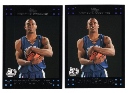 (2) 2007-08 TOPPS MIKE CONLEY ROOKIE CARD #114 LOT **NM-MT** MEMPHIS ...