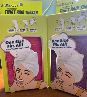 SPA SAVVY Microfiber Twist Hair Turban | eBay