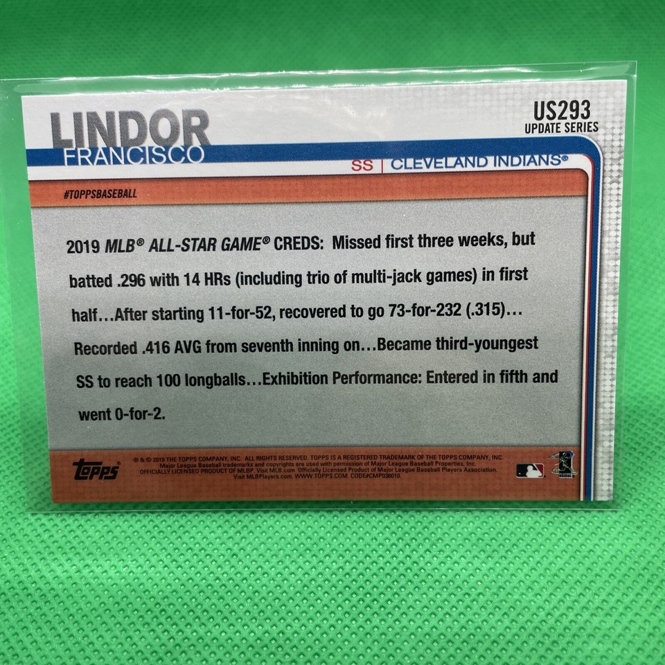 2019 Topps Update #US293 Francisco Lindor AS | eBay
