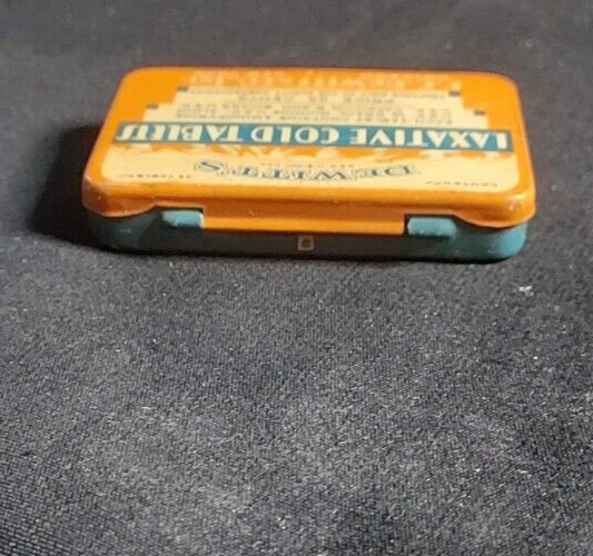 Old Empty Medicine Tin DeWitt's Laxative Cold Tablets EC DeWitt Chicago ...