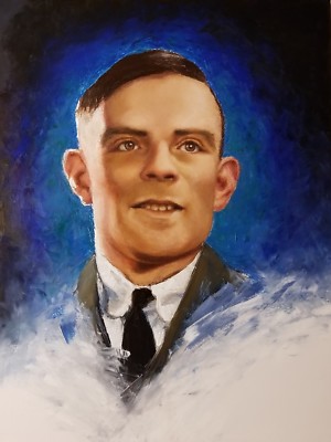 "Alan Turing" an original portrait painting | eBay