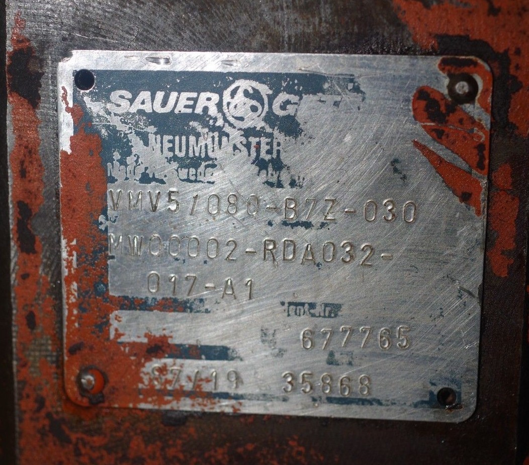 Sauer Getriebe VMV5/080-B7Z-030 MW00002-RDA032 Hydraulikpumpe Gebraucht ...