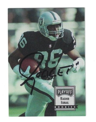 Raghib Rocket Ismail Signed Autographed 1993 Playoff Card Oakland ...
