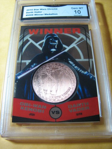 DARTH VADER 2015 TOPPS CHROME STAR WARS WINNER MEDALLION # NNO GRADED ...