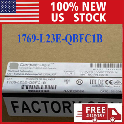 New Sealed Allen Bradley 1769-L23E-QBFC1B SER B CompactLogix 5323E ...