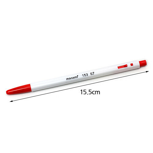 MONAMI 153 Ball Point Pen 0.7mm Red 1dozen (12pcs) | eBay UK