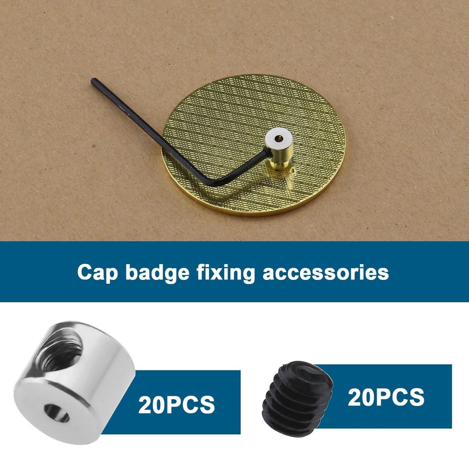 20x Badge Keepers Pin Locks 6x5mm Locking Clasp Pin Backs for Insignia ...