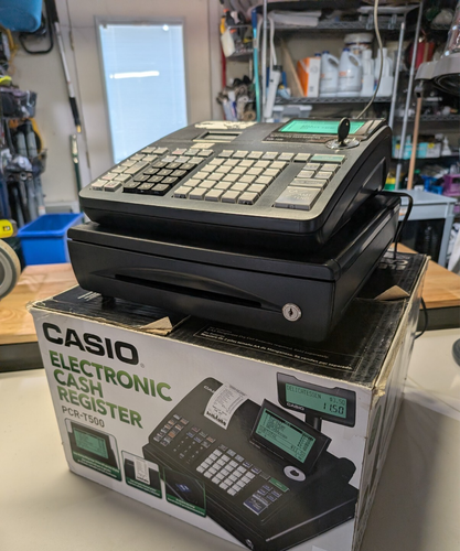 Casio PCR-T500 Electronic Cash Register With Key and box | eBay