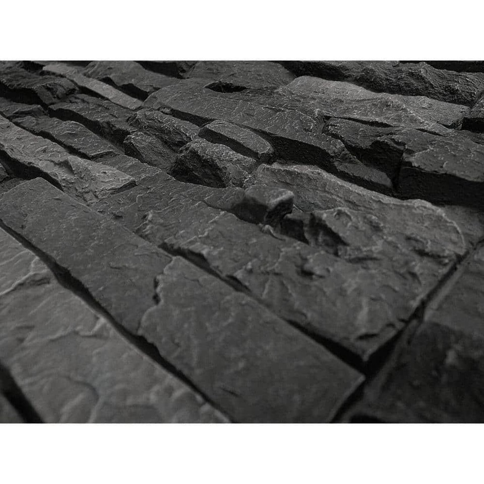 GenStone Siding Panel 12" x 42" Faux Stone Composite Stacked Stone Iron ...