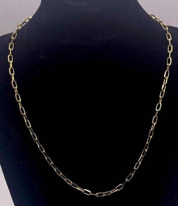 15 inch Faux Gold Link Chain 2mm Wide - Gem