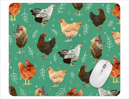 Chickens Roosters Computer Non Slip Custom Mouse Pad Handmade | eBay