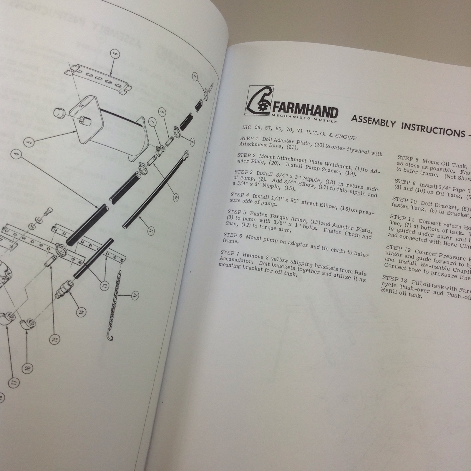 Farmhand Hydraulic Power System Manual For F100 Bale Accumulator ...