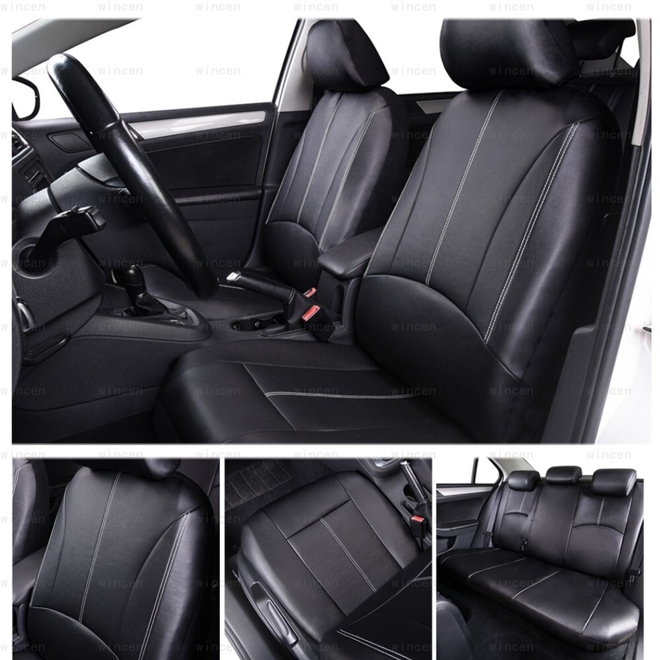 For Kia Car Seat Covers Full Set PU Leather 2/5-Seats Front Rear Bench ...