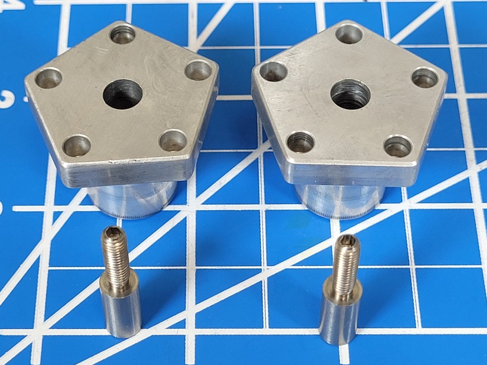 Pair Aluminum 1 inch Wheel Extend Axle Spacer Tamiya 1/10 RC Clodbuster ...