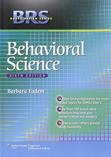 BEHAVIORAL SCIENCE (BOARD REVIEW) By Barbara Fadem *Excellent Condition ...