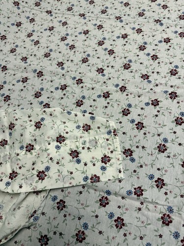 Vintage WestPoint Stevens Full Flat Sheet Blue Floral Shabby Chic ...