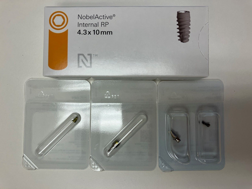 LOT of 10 Nobel Biocare NobelActive Internal RP 4.3 x 10m Complete Set ...
