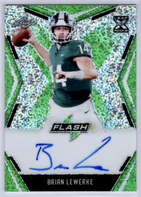 2020 LEAF FLASH BRIAN LEWERKE NFL ROOKIE RC AUTO #7/20 GREEN | eBay