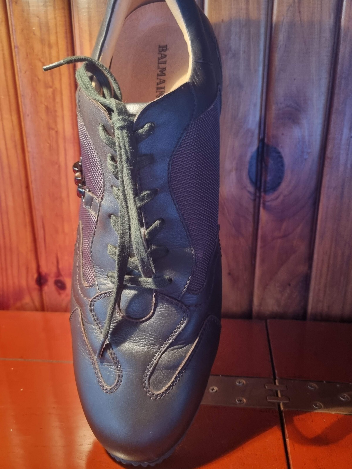 BALMAIN BROWN LEATHER/TEXTILE UPPER, LEATHER LINING,R… - Gem