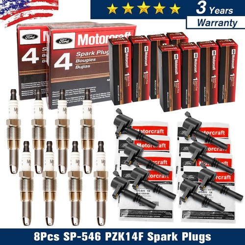 8 packs Genuine OEM DG511 Ignition Coil & Spark Plug SP546 For F150 ...