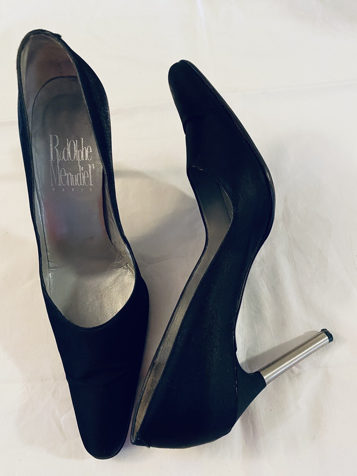 Rodolphe Menudier Paris Black Fabric Pumps Stiletto S… - Gem