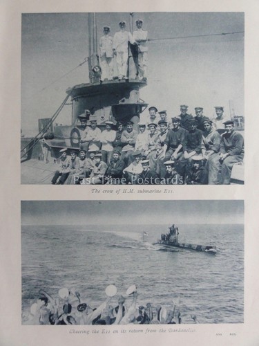 WW1 1915 CREW OF H.M. SUBMARINE E11 RETURN FROM DARDANELLES The Great ...