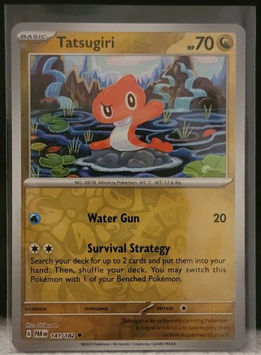 Pokemon TCG Card Tatsugiri 141/182 S&V Paradox Rift Reverse Holo NM ...