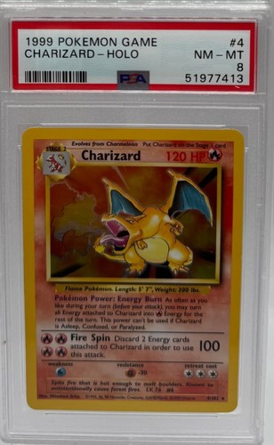 1999 POKEMON GAME #4 CHARIZARD-HOLO PSA 8 | eBay