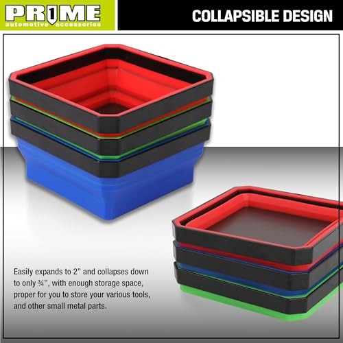 PR1ME Collapsible Magnetic Parts Tray Set, Foldable Magnetic Tray ...