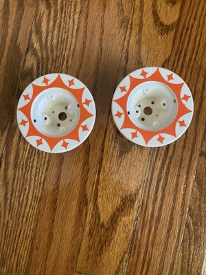 Gottlieb Pinball white pop bumper body with orange printed diamond on ...