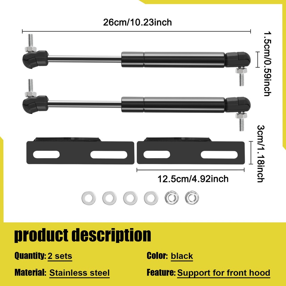 2X(Front Hood Lift Arms Shocks Rods For Jimny 2019 2020 Car4734 | eBay UK