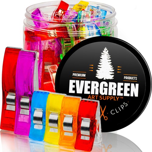 Evergreen Art Supply Craft Clips 100 Pack | Sewing Quilting Wonder ...
