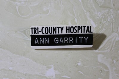 AS FOUND, VINTAGE TRI-COUNTY HOSPITAL NAME BADGE ( ANN GARRITY ) | eBay