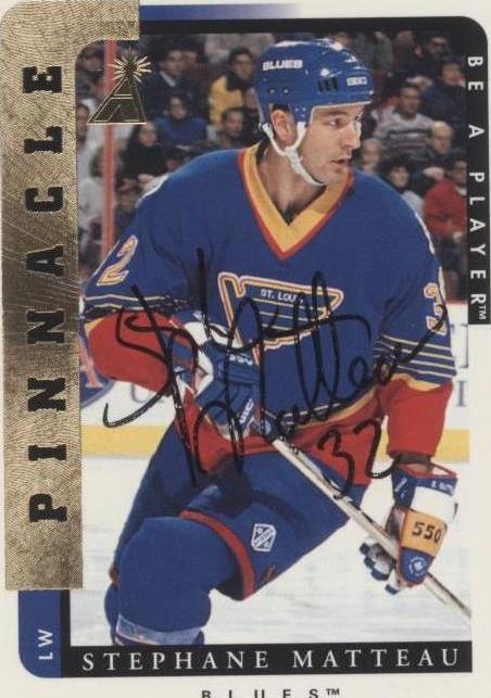 1996-97 Pinnacle Be A Player - Stephane Matteau #169 Autographs (AU ...