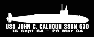 USS JOHN C CALHOUN SSBN 630 Silhouette Decal U S Navy USN Military S001 ...
