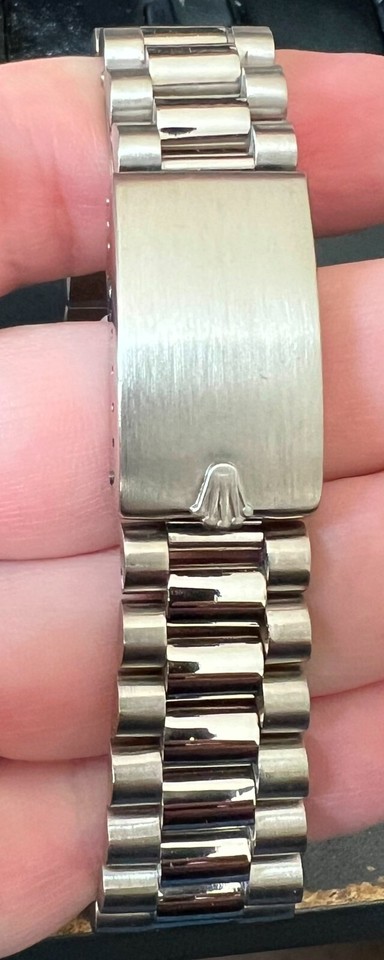 ROLEX 18K WHITE GOLD DOUBLE QUICKSET PRESIDENT 18239 36MM Silver ...