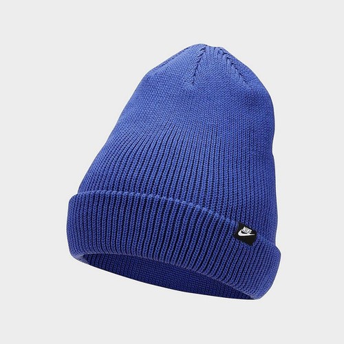 NEW Nike Sportswear Knit Beanie Cuffed Futura Hat Blue Winter Cap One ...