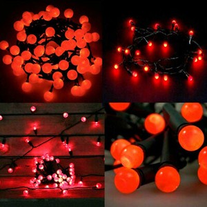 384 LED Indoor Outdoor Berry Cluster Christmas Lights Red With Memory ...