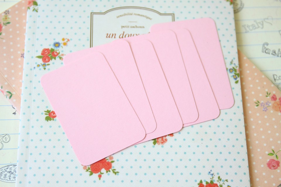 Baby Pink Business Cards 50pc blank wedding name place card colour mini ...